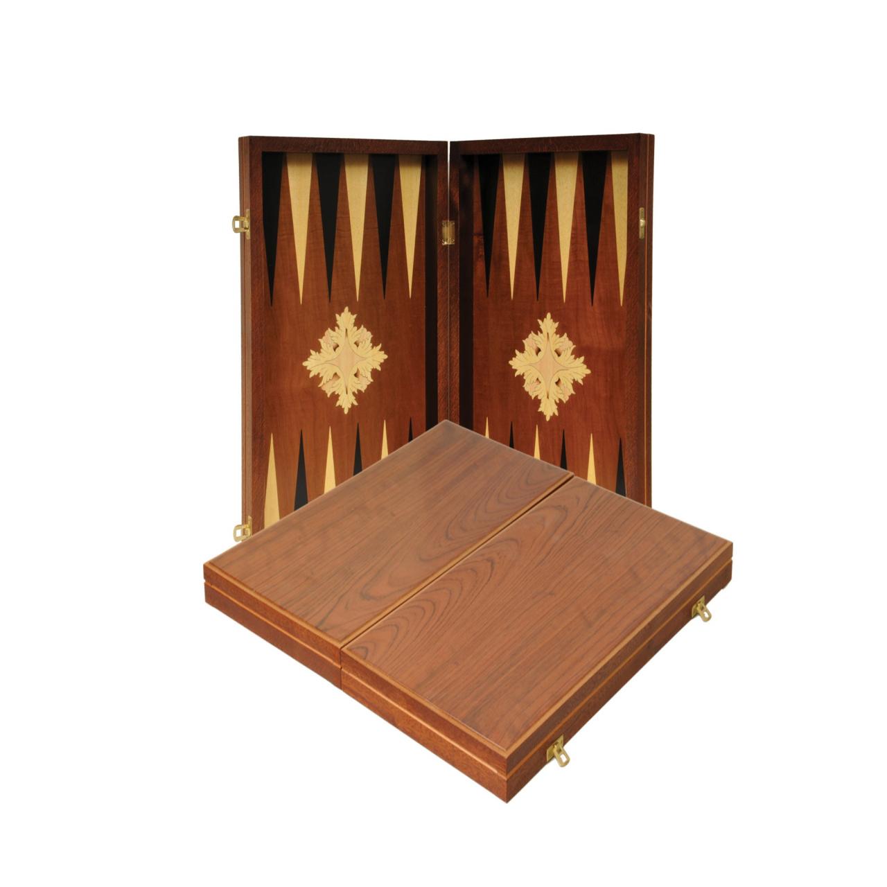 Backgammon Set Greek Handmade Wood on Luulla