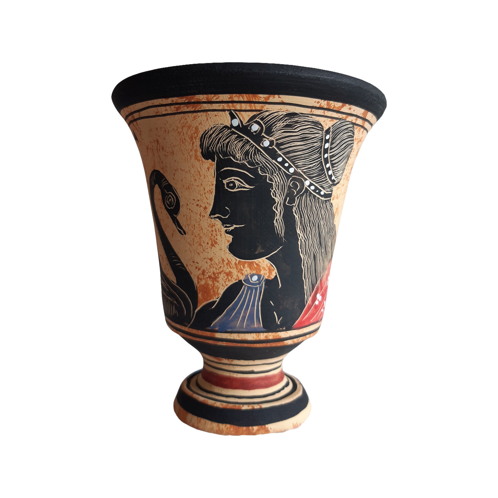 Pythagoras Cup Ceramic Terracotta - Hera Goddess on Luulla