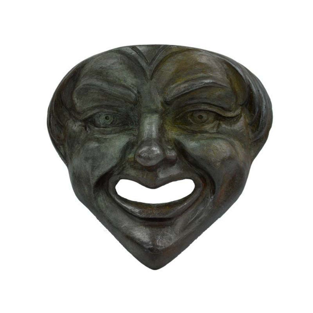 Ancient Greek Comedy Mask Sculpture - Greek Handmade Alabaster Wall ...