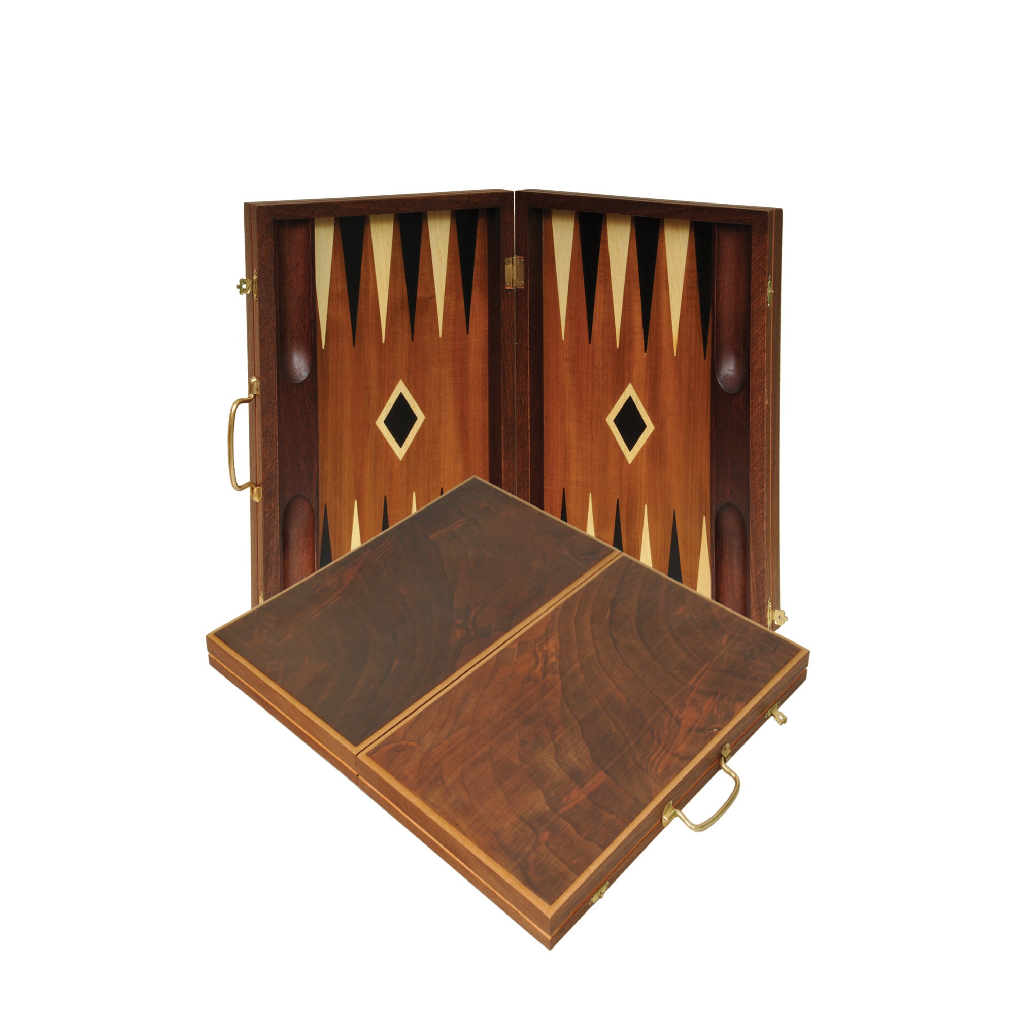 Backgammon Set Greek Handmade Wood on Luulla