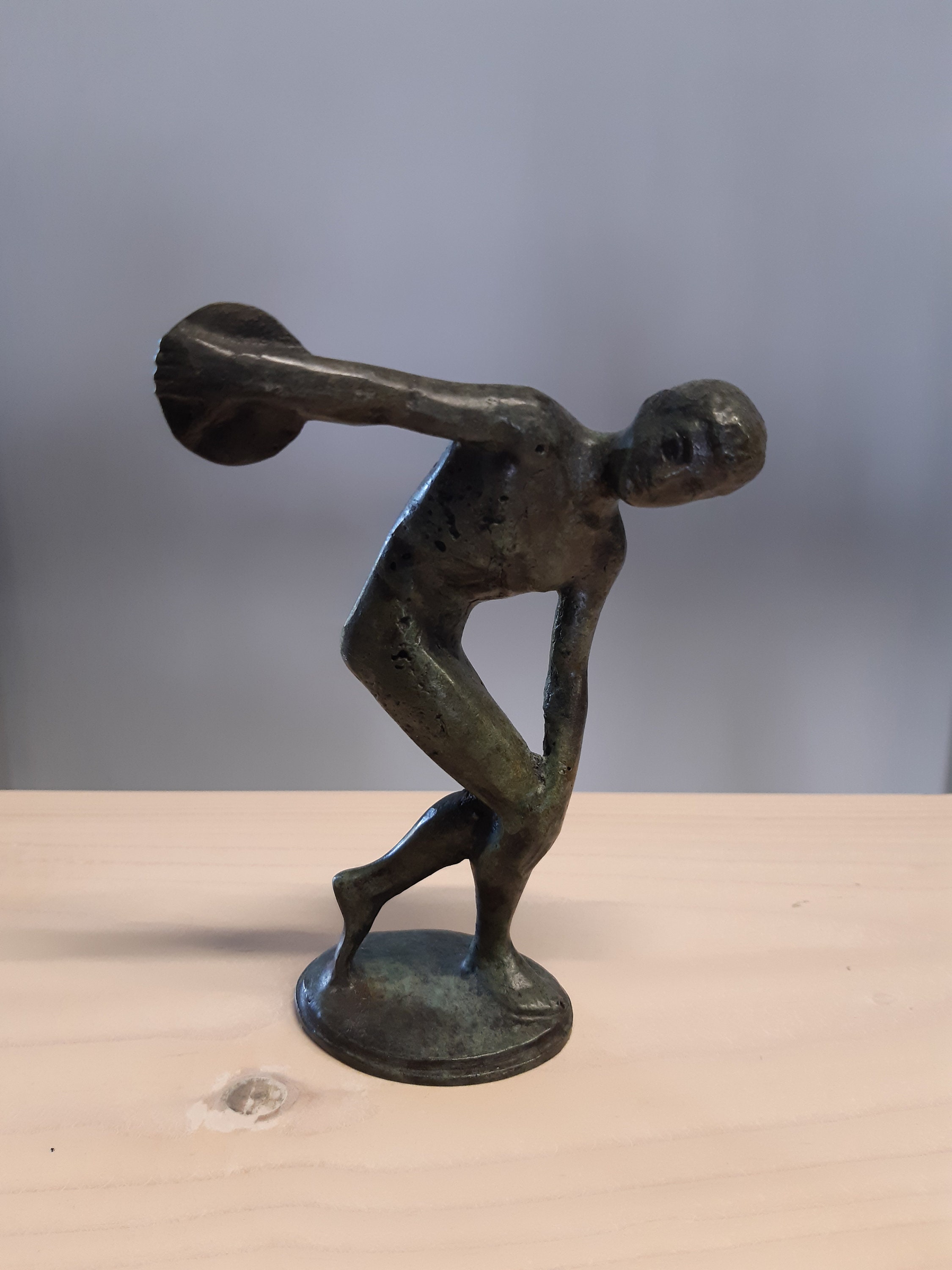 Discobolus Of Myron Bronze Sculpture Greek Handmade Statue 11.50cm on ...
