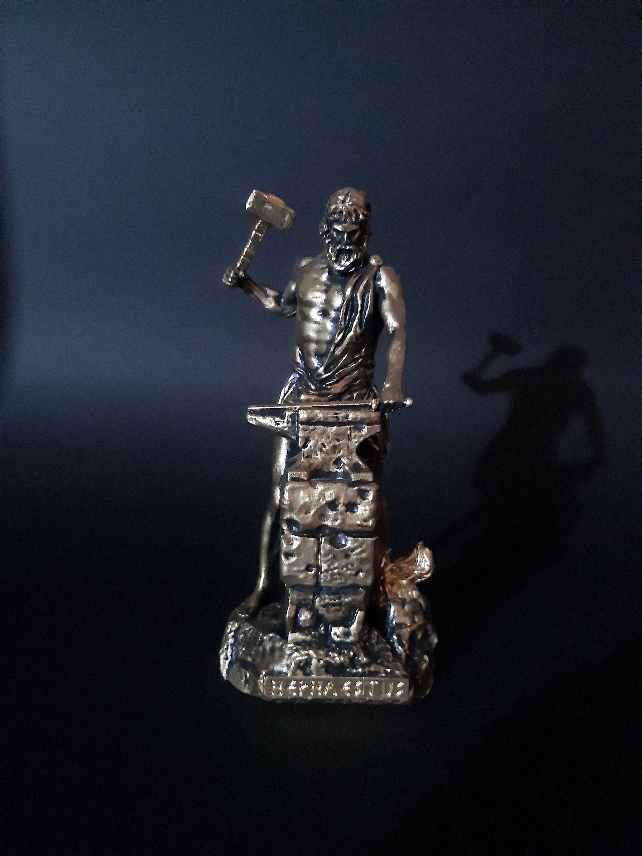 Hephaestus Statue Ancient Greek Roman Mythology God Handmade Alabaster ...