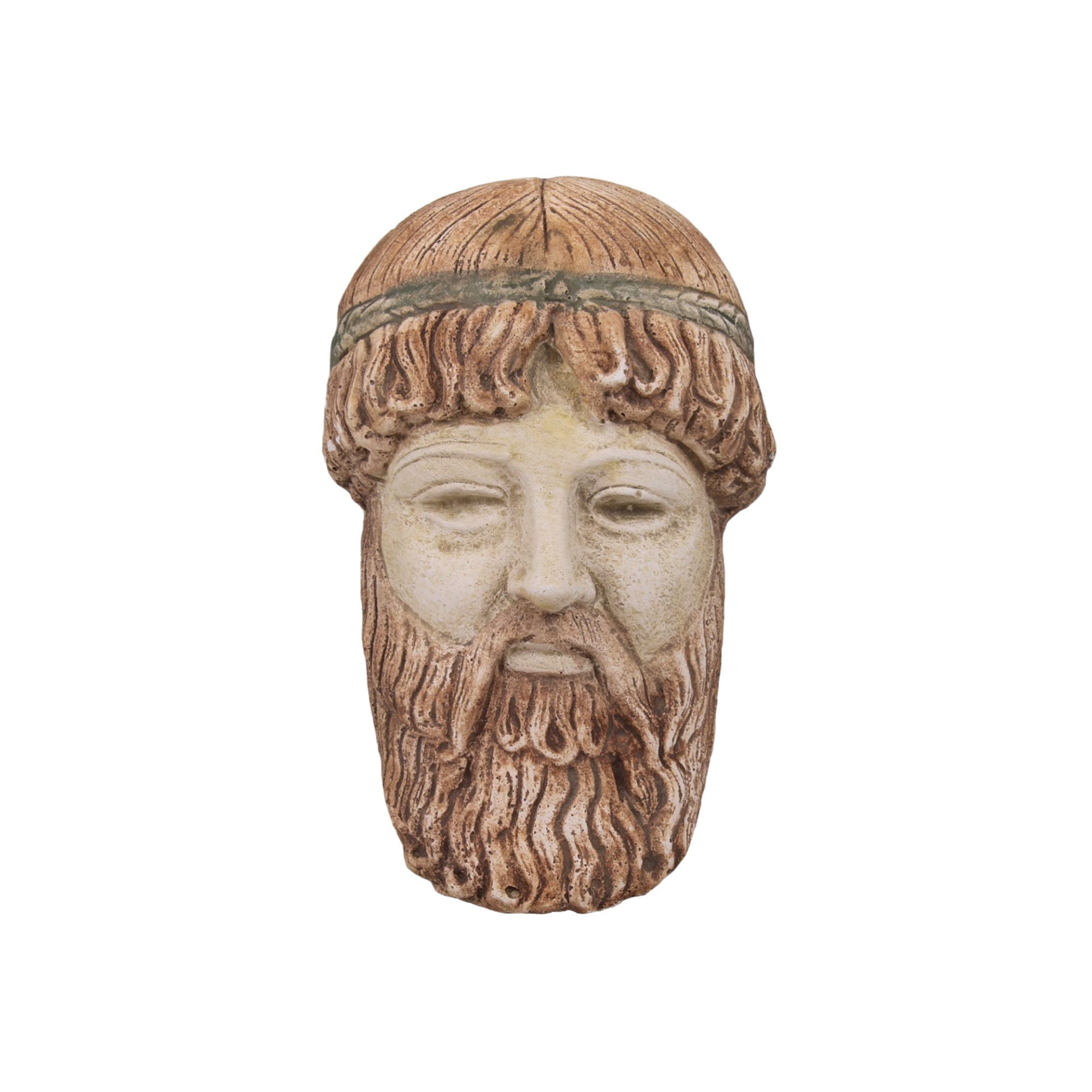 Zeus God Bas Relief Wall Mask Plaster Sculpture on Luulla